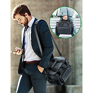 F40C4TMP Lunch Box for Men, Insulated Lunch Bag Large Adults, 12L Reusable Black Lunchbox Cooler Bag for Work Picnic School