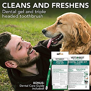 Vet’s Best Dog Toothpaste, Teeth Cleaning and Fresh Breath Dental Care Gel Kit