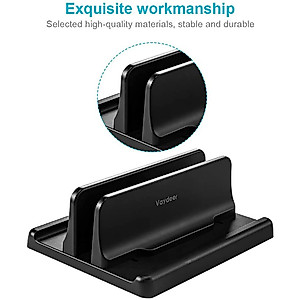 Vertical Laptop Stand Space-Saving Design Holder for WACOM/HUION/XP-Pen Ten Tablet, Adjustable Desktop Notebook Dock for MacBook Pro Air, Mac, HP, Dell, Microsoft Surface, Lenovo, up to 17.3 inches
