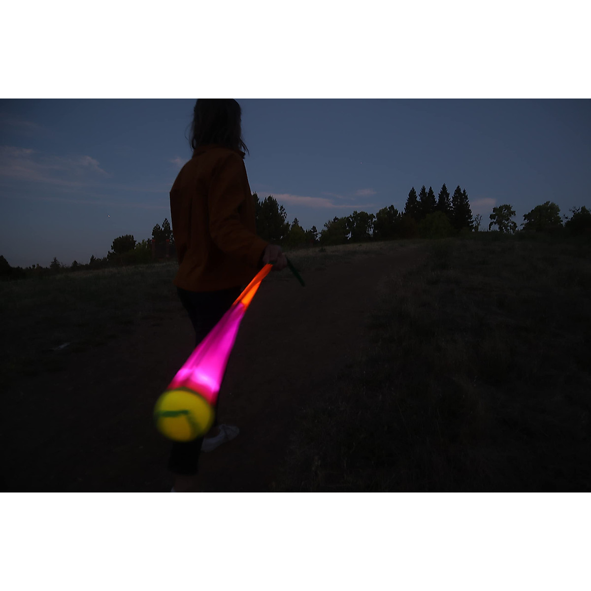Foxtail LED - Outdoor Throw and Catch Light Up Game - Foam Ball & Tail Glow at Night - Play in the Dark - Fun Gift Idea for Kids & Adults, Boys & Girls
