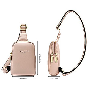 Aeeque Sling Backpack Chest Bag for Women, Small Crossbody Shoulder Bags Cell Phone Purse, Casual Daypack Leather Travel Crossbody Backpack Handbag Clutch Wallet, Gifts for Girls, Black