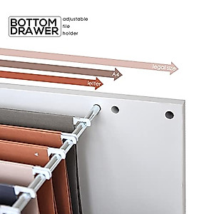 WOODWORTH 3 Drawers Storage Cabinet, Wooden Mobile Filing Cabinet for Mini Printer Stand, with Lockable Casters, for Home Office (3-Drawers, White)