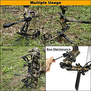 SUNYA Archery Compound Bow Stand with Flexible Clamping Jaws System