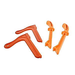 DCT 4 Pack Safety Push Sticks – Straight Table Saw Push Blocks and V Style Push Sticks Wood Working Push Stick Set