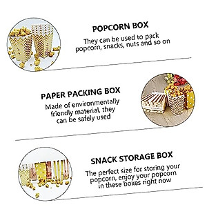 STOBOK 1 Set 36 Pcs Popcorn Popcorn Box Popcorn Treat Box Mini Popcorn Boxes Shower Goodie Boxes Pink Containers Babyboy Gifts Gift Bag Organizer Wrapping Box Packing Box Food