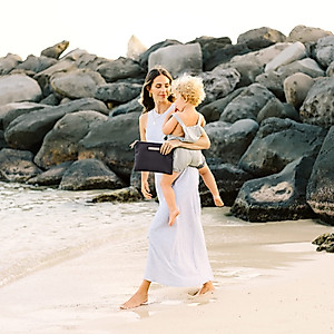 Petunia Pickle Bottom Organizer Trio, Zip-Close Pouches, 3 Sizes, For Diaper Bag, Stroller, Travel Bag, Carry Alone, Carbon Cable Stitch