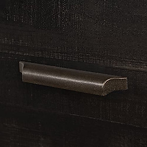 South Shore Versa 2-Drawer Nightstand, Rubbed Black 23 in x 17.75 in x 25.25 in