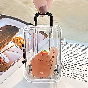 Bigougem Storage Box Fashion Organize Suitcase Style Storage Container Black