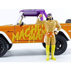 Jada 1:24 Diecast 1973 Ford Bronco with Macho Man Figure