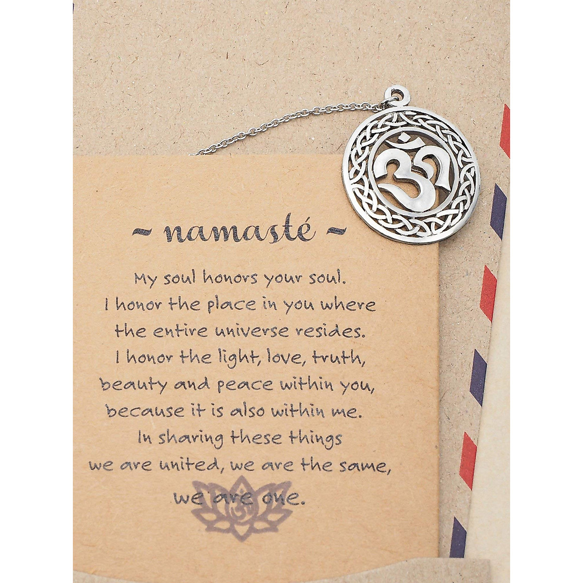 quan jewelry Yoga Necklace Om Pendant, Inspirational Gifts for Women