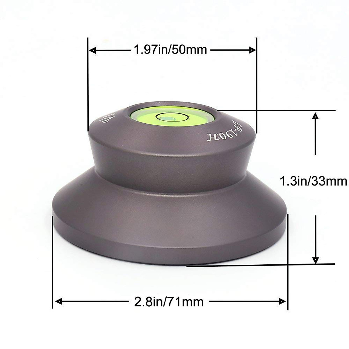 Viborg LP190H Record Weight Disc Stabilizer 71x33mm Aluminum HiFi Vinyl Clamp 6.7oz LP Phono Record Puck Turntable Level for Vinyl Record Player, Turntables, Phonograph