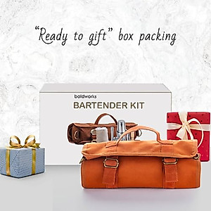 Travel Bartender Kit with 20 Piece Stainless Steel Travel Bar Kit Set and Portable Bartender Kit Bag for Traveling Camping Professional Bartender Kit for Bartending and Cocktail Making