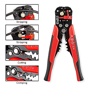 Wire Stripper, Wire Stripper Tool, Wire Strippers, Wire Strippers Electrical, with Wire Crimper and Wire Cutters, Self Adjusting, Automatic Wire Stripper, wire stripper and crimping tool