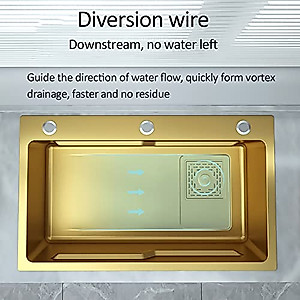 GaRcan Gold Undermount Kitchen Sink Modern Sink Utility Sinks 304 Stainless Steel Commercial Sink Built-in Workstation Sink Farmhouse Sink Laundry