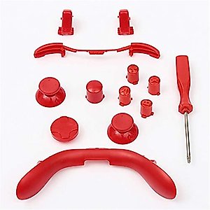 LB RB LT RT ABXY Bumper Triggers Thumbsticks D pad Bullet Buttons Full Buttons Mod Kit for Xbox 360 Controller (Red)