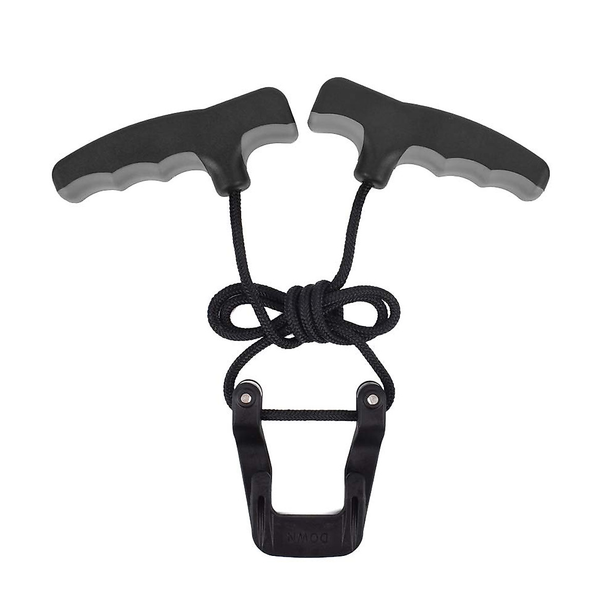 Compound Bow Crossbow Rope Cocking Device Pull Aid 4-Finger Silicone Wrapped Handle Hunting Shooting Assist Tool