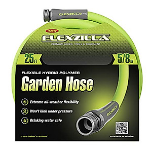 Wayne 57729-WYNP WAPC250 Pool Cover Pump, Blue & Flexzilla Garden Hose 5/8 in. x 25 ft, Heavy Duty, Lightweight, Drinking Water Safe, ZillaGreen - HFZG525YW-E