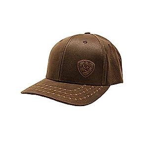 ARIAT Men's One Size Full Oil Corner Logo, Brown