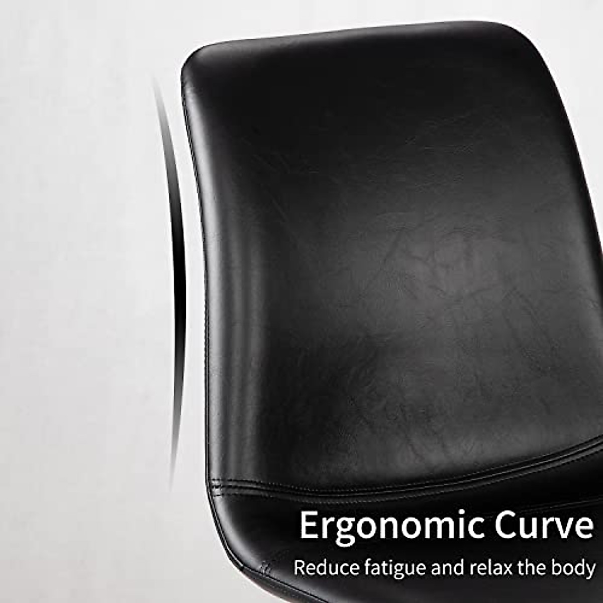 HeuGah Dining Chairs Set of 6, Black Kitchen & Dining Room Chairs, Modern Faux Leather Dining Room Chairs with Metal Legs and High Back (Black, Set of 6)