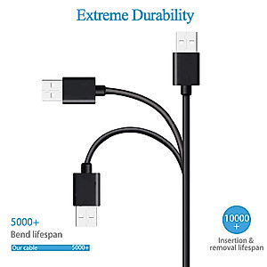 USB Power Charger Cable Compatible with Texas Instruments TI-84 Plus CE Graphing, TI 84 Plus C Silver Edition Calculators Charging Cord