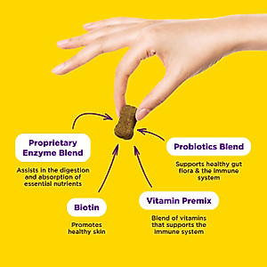 Wildpaw WonderBites for Vitamins & Minerals - Essential Probiotic Supplement for Dog Care - Soft Chew Dog Multivitamin - Supports Digestive Health, Immune Health & Joint Health - 90 Soft Chews