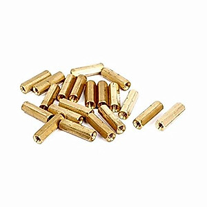 Fuxell Wire Cable M4x20mm Brass Hex Hexagonal Female Thread PCB Standoff Spacer 20pcs