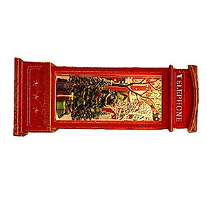 Airshi Snow Globe Lantern, 3PCS LR44 Button Battery Telephone Booth Designed PC Christmas Decorations for KTV (Christmas Tree)