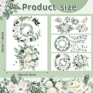 Rub on Transfers for Furniture and Crafts, 3 Design Sheets 11.8" x 5.9" Furniture Decals Transfers, Eucalyptus Decals Rub on Transfers for Furniture (Eucalyptus Style)