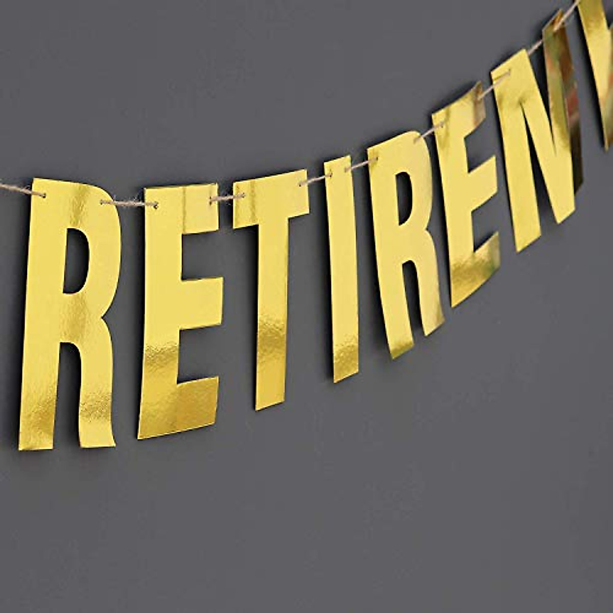 Happy Retirement Banner - Gold Banner - Retirement Decorations - Party Decorations - Retirement Party - Retirement - Celebrations - Funny Banner - Party Supplies - Celebrate Retirement