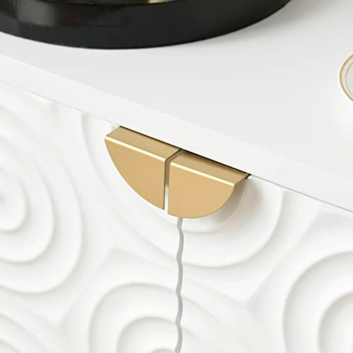 BHG Tree Rings Modern Wood Sideboard Buffet Cabinet, Kitchen Storage Cabinet with Doors, Liquor Cabinet, Dining Room, Hallway, Cupboard Console Table, Accent Cabinet