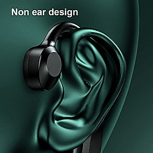 PUOX Bone Conduction Headphones, Bluetooth 5.0 Open Back Headphones, Sports Sweatproof Headphones, Built-in Microphone Wireless Headphones for Running, Cycling, Rock Climbing