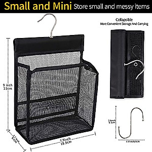 GUMQDD Mini Hangable Mesh Bathroom Storage Basket, Foldable Shower Caddy Storage Basket, Ideal for Gyms, College dorms, RV bathrooms, Travel and Pool Locker Rooms (1)