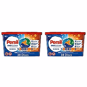 Persil Discs Laundry Detergent Pacs, Oxi, 38 Count (Pack of 2)