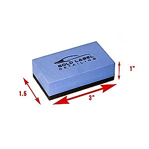 Sponge Applicator Kit 3 Pack with Microfiber Cloths | Perfect for Ceramic Coating, Nano Coating, Glass Coating, Tire Shine Detailing (3" Sponge Kit)