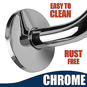 Shower Head Extension Arm with Flange,"S" Shaped Shower Head Riser Extension Arm, 10 inch Chrome Shower Pipe Extension