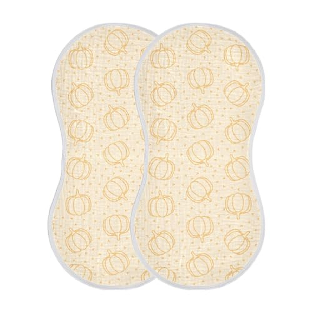 vvfelixl Pumpkins and Hearts Burp Cloths for Baby Boy Girls Baby Washcloths Burp Rags 1 Pack Beige