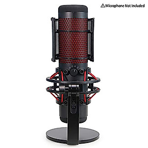 YOUSHARES QuadCast Mic Pop Filter - Microphone Windscreen Mask Shield Compatible with HyperX QuadCast S USB Gaming Microphone
