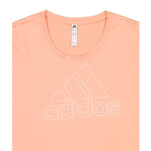 ADIDAS Women's Badge of Sport Graphic Tee, Glow Pink Large