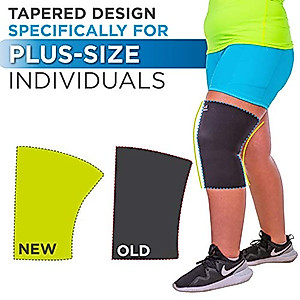 BraceAbility Plus Size Neoprene Knee Sleeve - Compression Support Brace for Bariatric Women or Men with Arthritis Joint Pain, Fitting Overweight to Obese Thighs and Legs (3X-Large Wide)