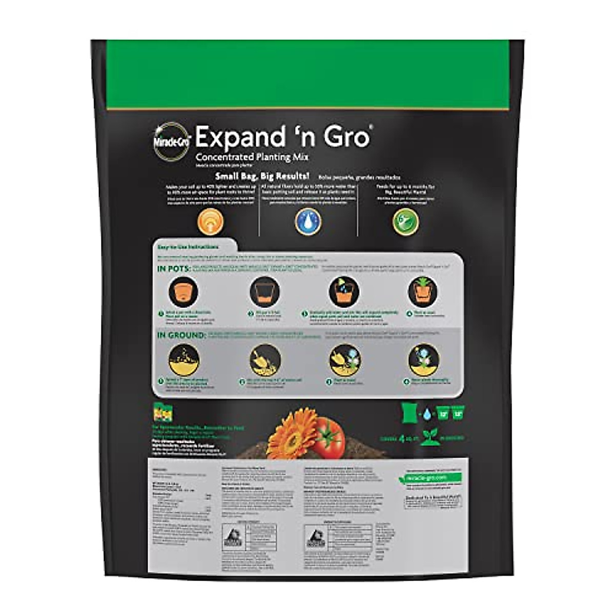 Miracle-Gro Expand 'n GRO Concentrated Planting Mix 0.33 CF (Pack of 2)