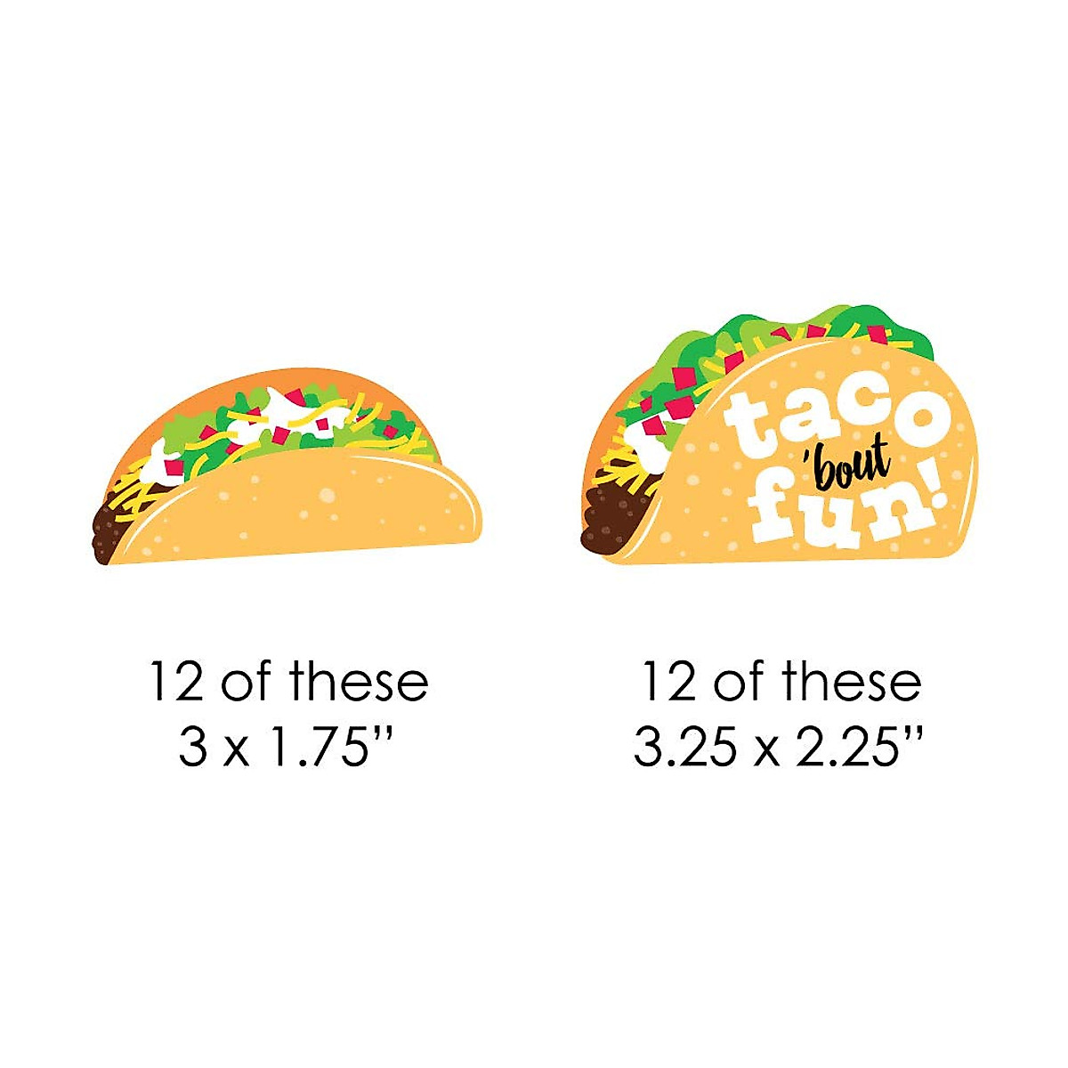 Big Dot of Happiness Taco ‘Bout Fun - Paper Straw Decor - Mexican Fiesta Striped Decorative Straws - Set of 24