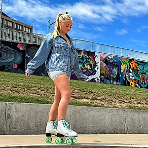 Rollr GRL Astra Glitter Roller Skates - Women's Silver/Black Size 11