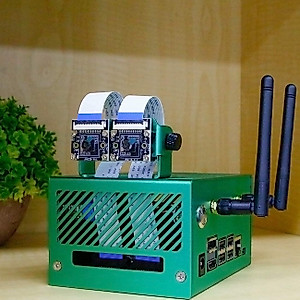 Yahboom Jetson Nano Aluminum Alloy Case Compatible with Orin Nano Orin NX Xavier NX, Metal Case with Cooling Fan Reasonable Design Bright Green Metal for Superior Heat Dissipation