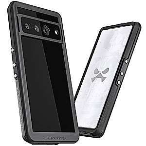 Ghostek NAUTICAL Slim Waterproof Case for Google Pixel 7 Pro (6.7") - Built-In Screen Protector, Heavy Duty Shockproof Protection, Black