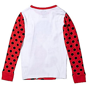 Miraculous Ladybug Little Girls Pajama Shirt and Pants Sleep Set Red/White 7-8