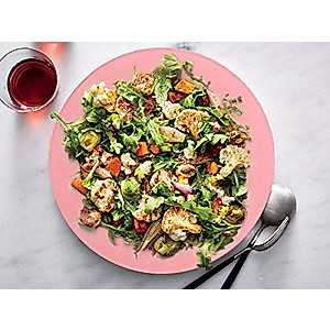 10 Inch Wheat Straw Flat Plastic Plates Set (6 Dinner Plates) - Dishwasher & Microwave Safe - Unbreakable Reusable Lightweight Eco Friendly & BPA Free Dinnerware - Dishes for Kids Toddlers & Adults