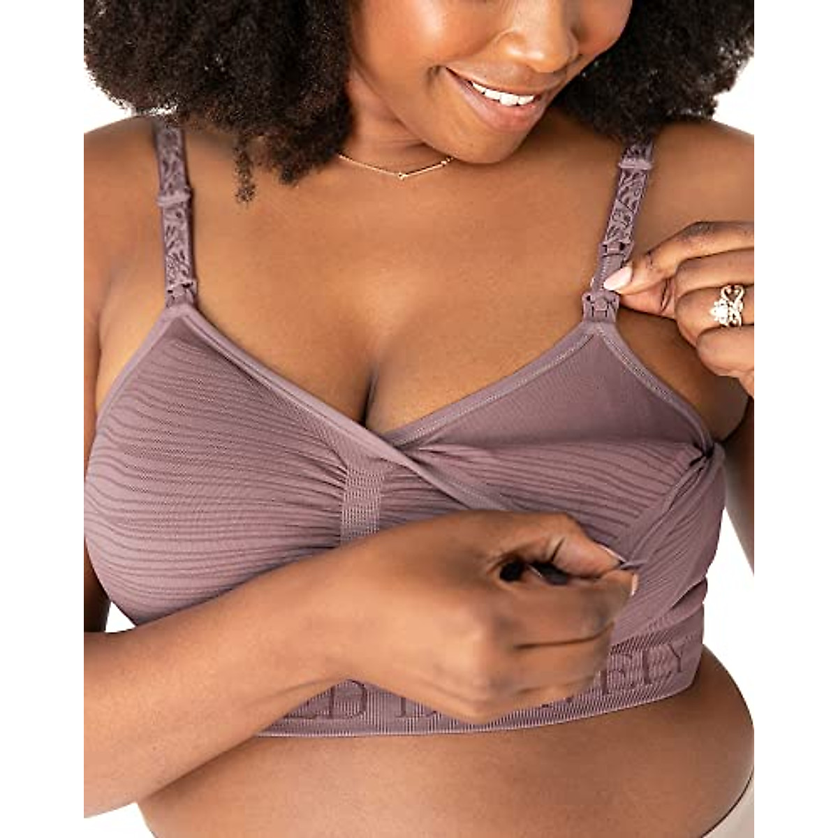 Kindred Bravely Sublime Hands Free Pumping Bra | Patented All-in-One Pumping & Nursing Bra with EasyClip (Twilight, Large)