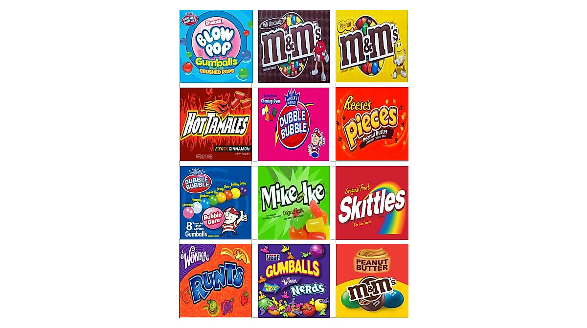 2.5" Candy Vending Machine Labels - Bright & Customizable