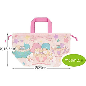 Skater Bento Drawstring Bag, Little Twin Stars, Sparkly Amusement Park, Sanrio, Made in Japan