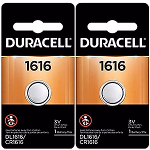 Duracell 1616 DL1616 CR1616 DL1616B2PK Coin Cell Watch Battery 3.0 Volt Lithium, 2 Count (Pack of 1)